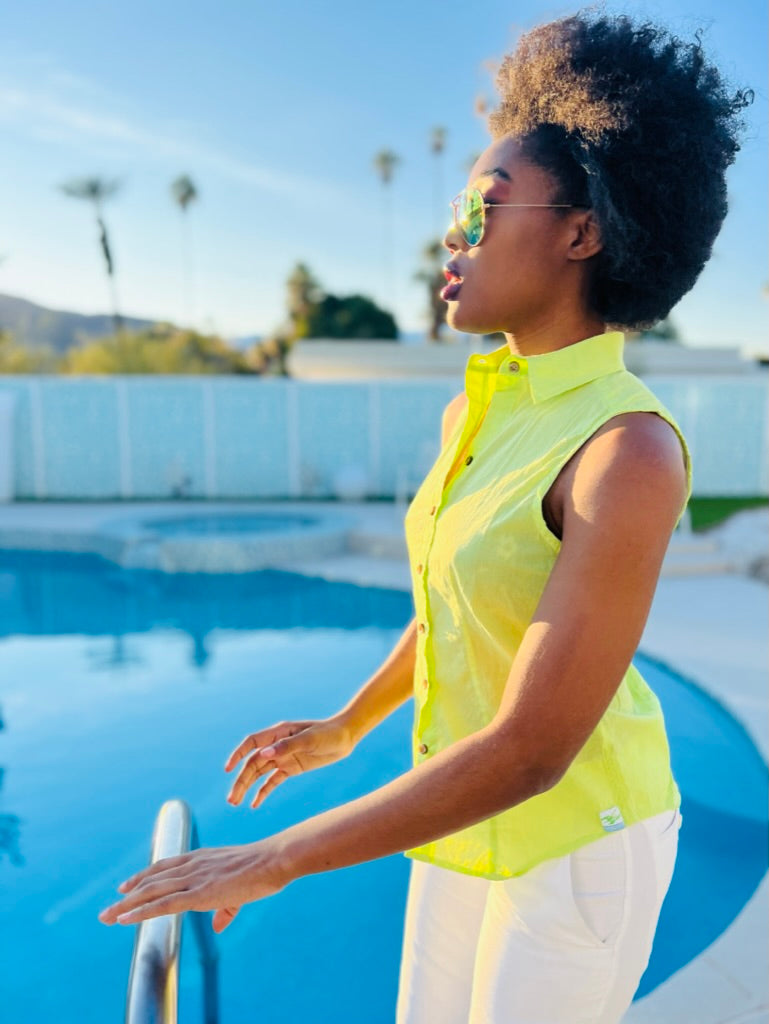 Neon Obnoxious Sleeveless Blouse – Seaplane Shirts